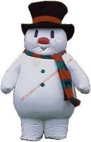 China Grand Custom Shaped Balloons / Inflatable Christmas Santa With Black Hat for Celebration for sale