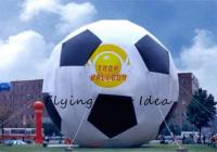 China 15m Attractive Inflatable Advertising Balloon With Football Shape For Party for sale