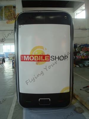 China Advertising Inflatable Product Replicas Mobile Phone Model Lead Free Wind Resistance for sale
