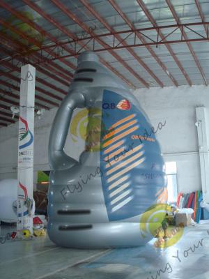 China Blue Giant Tarpaulin Inflatable Product Replicas , Blow Up Bottle For Advertisement for sale