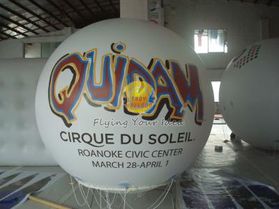 China White Inflatable Advertising helium balloon with UV protected printing for Trade show for sale