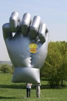 China Huge Reusable Durable Inflatable Helium Fist for Sporting events, Custom Shaped Balloons for sale
