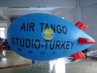 China Large Blue Filled Helium Zeppelin Balloons with 170mm tether points for Political events for sale