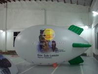 China White Reusable Versatile Inflatable Advertising Helium Zeppelin with Digital Printing for sale