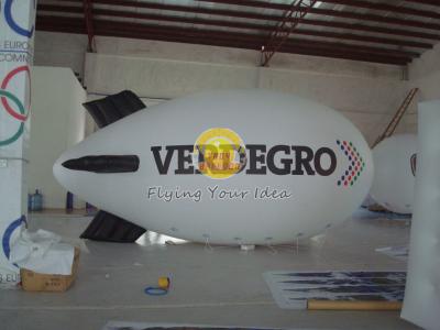 China 6*2.5m Inflatable Advertising Helium Zeppelin / Blimp Balloons with UV Protected Printing for sale