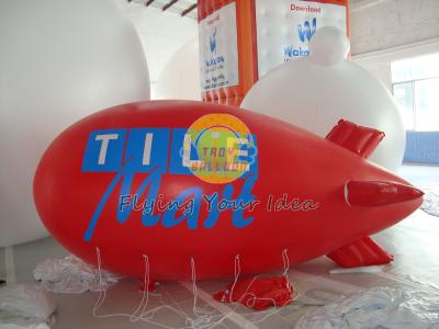 China Customized Red PVC Inflatable Helium Zeppelin with Total Digital Printing for Parade for sale