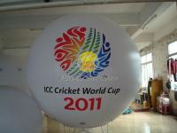 China 2.5m White advertising helium balloons with 2 sides digital printing for Sporting events for sale