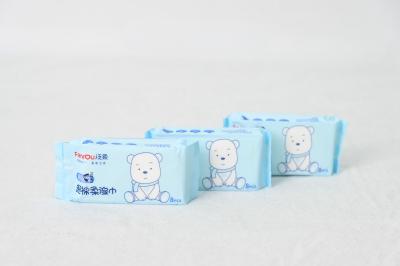 China Super Soft Mini Baby Hand And Mouth Wipes 8 Tablets Alcohol Free for sale