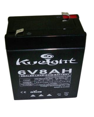 China VRLA 6v 8ah Rechargeable Battery  UPS Lead Acid Smf Batteries For Alarm System for sale