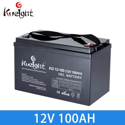 China Solar Vrla 12v 100ah Gel Deep Cycle Battery Ups Station Lead Acid Rechargeable Battery for sale