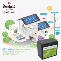 China 12.8v 50ah Lithium Battery Bms Built In Grade A  Power For Rv Street Light for sale