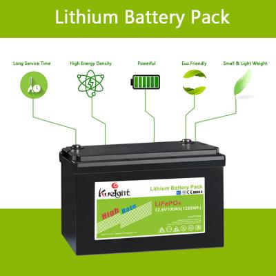 China 4000cycles 100Ah 12V LiFePO4 Battery Solar Energy Storage System for sale