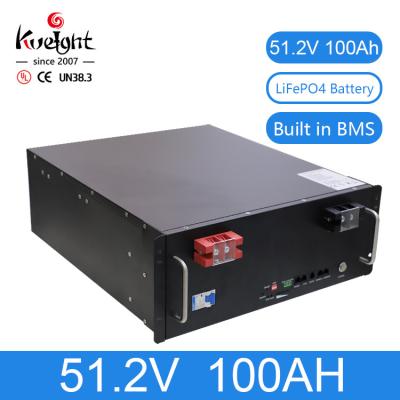 China Rack-mount LiFePO4 Battery Module 51.2v 100Ah Paralleled Distributed Structure Battery Remote Control Monitor For Cabine for sale