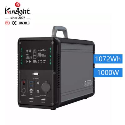 China LIFEPO4 Solar Rechargeable Power Bank 1000W Lithium Battery Charging Station for sale