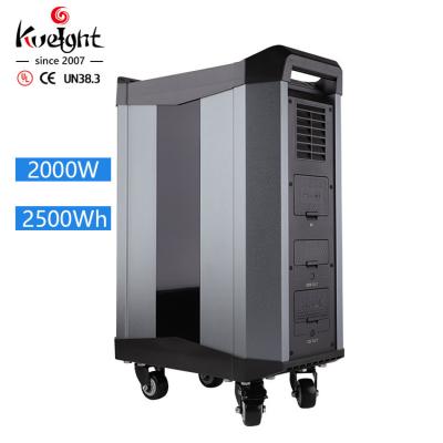 China Movable BMS 2500Wh Solar Power Station 2000W Output Backup Power Supply for sale