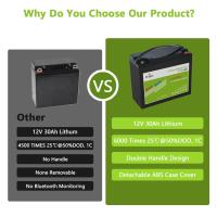 China High Quality Over 4000 cycle life 12V Rechargeable 30Ah Solar Street Light Backup Power Li-po Battery Emergency Light Ba for sale