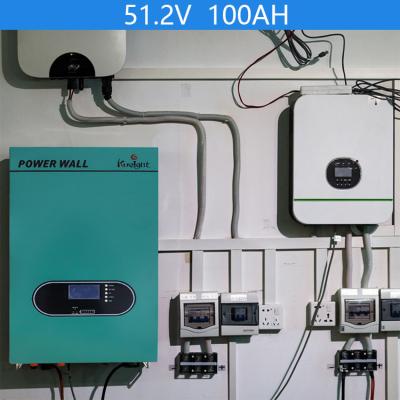 China Grade A Lifepo4 Battery Pack Bms Home 51.2v 100ah Lithium Wall Battery for sale
