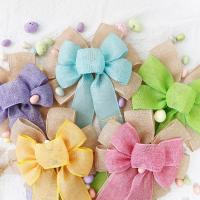China Add a Pop of Color to Your Gift Wrapping with MSD 2024 Easter Double Colors Burlap Bows for sale