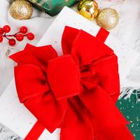 China 15cm*32cm-27cm*65cm-29cm*51cm 23.4g MSD Red Velvet Ribbon Bow for Festive Decorations for sale