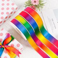 China Dark Colorful Printed Silk Ribbon Custom Made Satin Ribbon for Gift Packaging and Wedding for sale