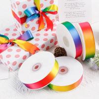 China Dark Colorful Printed Silk Ribbon Custom Made Satin Ribbon for Gift Packaging and Wedding for sale