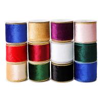 China Nice Purple Black Velvet Wired Edge Ribbon for Party Decoration and Gift Package for sale