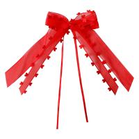 China Polyester Heart Organza Hair Bows Ribbon Clips for Beautiful Butterfly Hair Accessories for sale