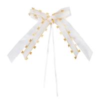 China Polyester Heart Organza Hair Bows Ribbon Clips for Beautiful Butterfly Hair Accessories for sale