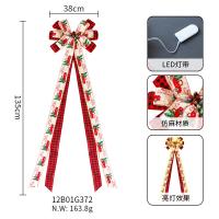 China Long Big Velvet Bows in Light Gold for Christmas Ribbon Decoration Customizable for sale