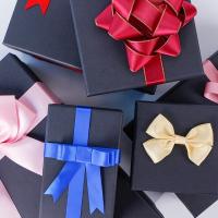 China Elastic Loop Pre Tied Bow For Box Decorative Custom Gift Wrapping Bow Packing Ribbon Bows for sale