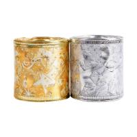 China Organza Grey Christmas Large Light Ribbon and Golden Light Bows for Party Decoration for sale