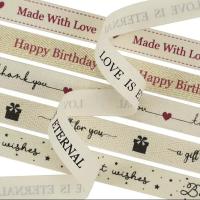 China 3D Logo Cotton Ribbon for Gift Wrapping and DIY Decorative Crafts Occasion Birthday for sale