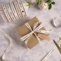 China 3D Logo Cotton Ribbon for Gift Wrapping and DIY Decorative Crafts Occasion Birthday for sale