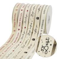 China 3D Logo Cotton Ribbon for Gift Wrapping and DIY Decorative Crafts Occasion Birthday for sale