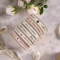 China 3D Logo Cotton Ribbon for Gift Wrapping and DIY Decorative Crafts Occasion Birthday for sale