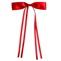 China Beautiful Girls Hair Bows Handmade Yellow Satin Ribbon with Gold Bows Ribbon bow Style for sale