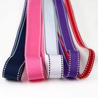 China Printed Wired Double Face Saddle Stitched Grosgrain Ribbon for Gifts in 49 Colors for sale