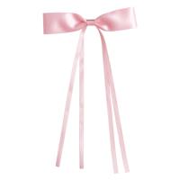 China Beautiful Girls Hair Bows Handmade Yellow Satin Ribbon with Gold Bows Ribbon bow Style for sale