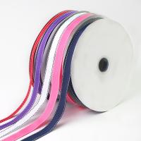 China Printed Wired Double Face Saddle Stitched Grosgrain Ribbon for Gifts in 49 Colors for sale