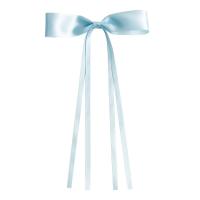 China Beautiful Girls Hair Bows Handmade Yellow Satin Ribbon with Gold Bows Ribbon bow Style for sale