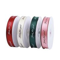 China 9mm-100mm Printed Logo Satin Ribbon for Customized Gift Packaging and Decoration for sale