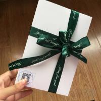 China 9mm-100mm Printed Logo Satin Ribbon for Customized Gift Packaging and Decoration for sale