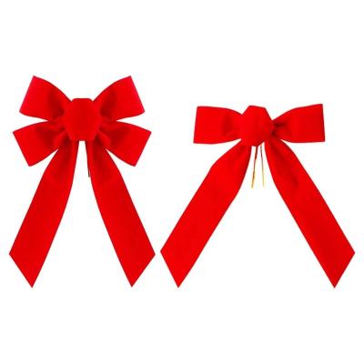 China Gift Occasion Beautiful Christmas Velvet Ribbon Bows for Birthday and Party Decor for sale