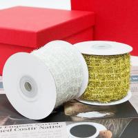 China Wired Edge Burlap White Black Gold Red Solid Color Ribbon for Valentine's Day Decoration for sale
