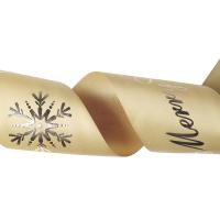 China Polyester Satin Ribbon with Logo MSD Custom Gold Foil 3D Embossed Printed Gift Packaging for sale