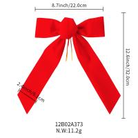 China Christmas Wired Red Velvet Ribbon Bows 22*32cm for Package and Birthday Decoration for sale