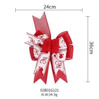 China 2024 Big Ribbon Bows with Wire Edge Heart Printed Bow Valentine's Decoration Handmade for sale