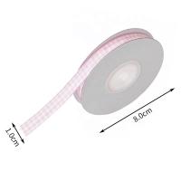 China Jacquard 10mm Plaid Ribbon Wired Burlap Ribbon in Various Colors for and Customizable for sale