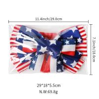 China MSD Flag Pattern Printed Burlap Ribbon Bow Custom Made for American Independence Day for sale
