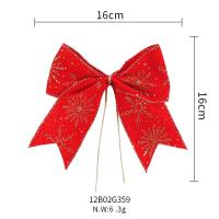 China Polyester/Jute Red Burlap Wire Edge Ribbon Bows for Christmas Tree Decoration in 2024 for sale